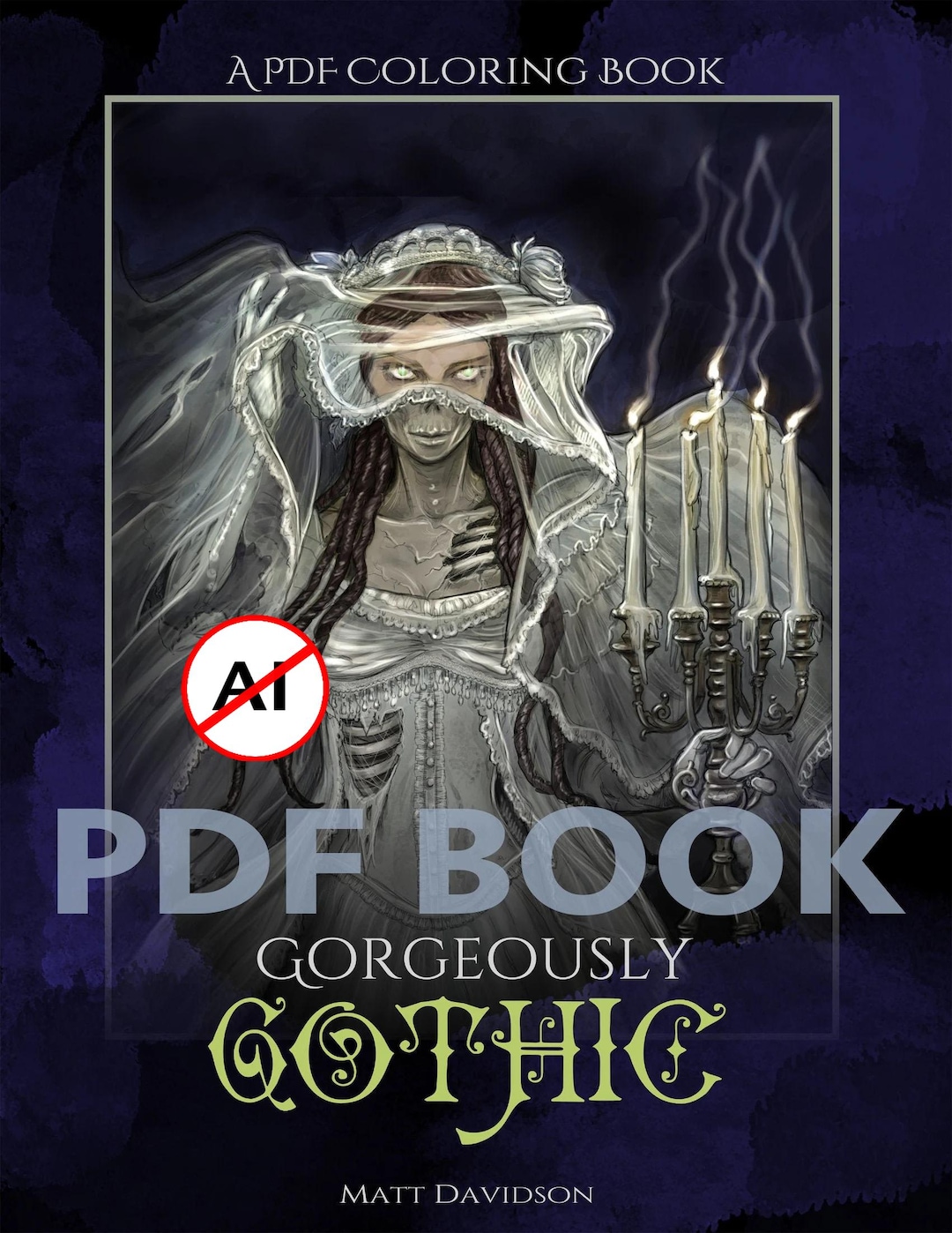 Gorgeously Gothic, Halloween Horror Adult PDF Coloring Book, Matthew ...