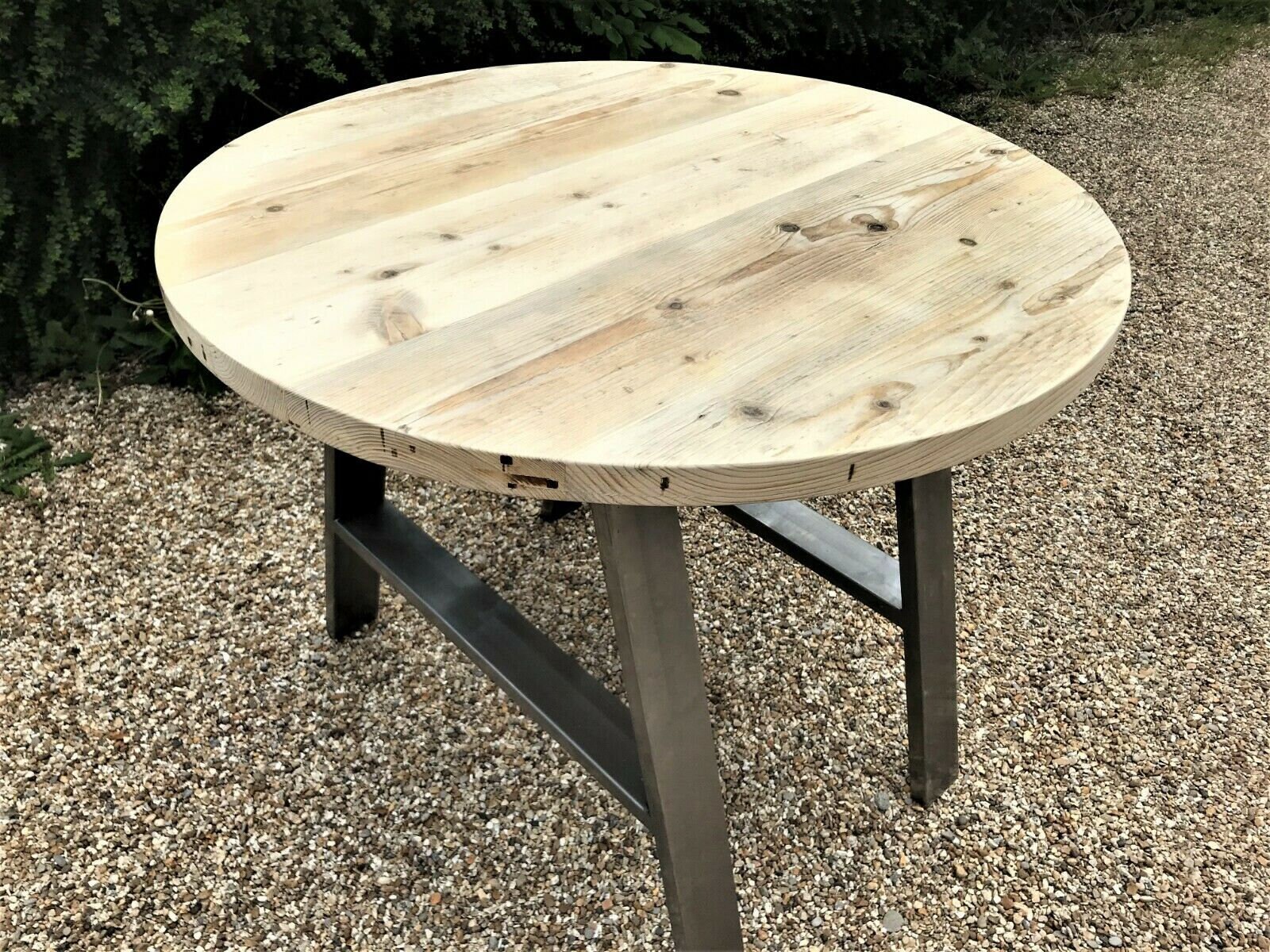 Outdoor Circular Round Table Custom Made Reclaimed Wood | Etsy