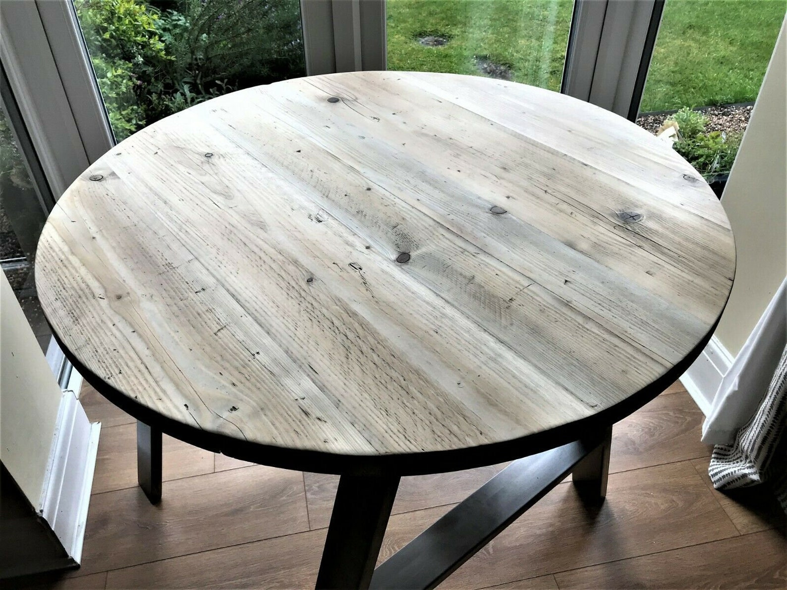 Circular Round Table Custom Made Reclaimed Scaffold Boards - Etsy