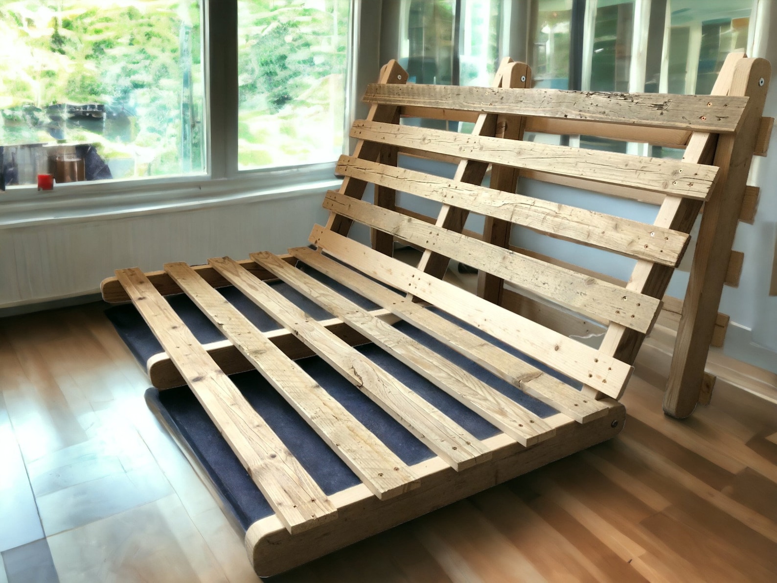 Wooden Futon Frame | Rustic Sofa Bed | Reclaimed Wood | THE NOTTINGHAM ...