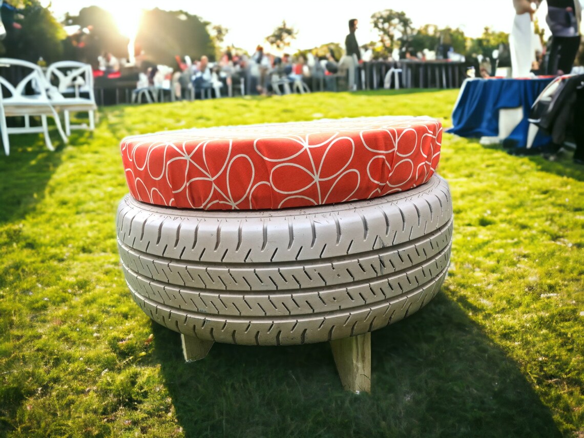 Colourful Tyre Seats | Tyre Tables | Reclaimed Garden Furniture | THE ...