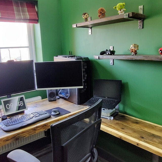 Corner Desk Office Desk, Custom Made Reclaimed Scaffold Boards Rustic ...