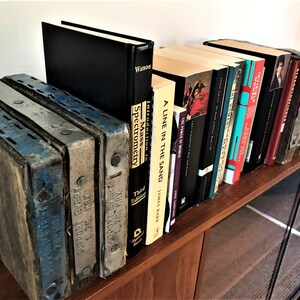 Wooden Bookends | Reclaimed Wooden Book Blocks | THE WINCHESTER - Etsy