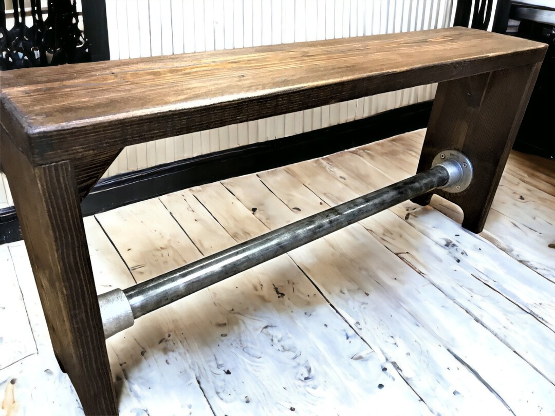 Industrial Scaffold Board Bench With Steel Scaffold Tube Seating | THE ...