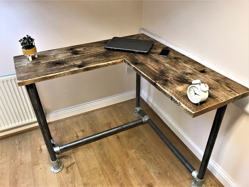 Standing Corner Desk, Bar Desk, Office Desk, Custom Made From Reclaimed ...
