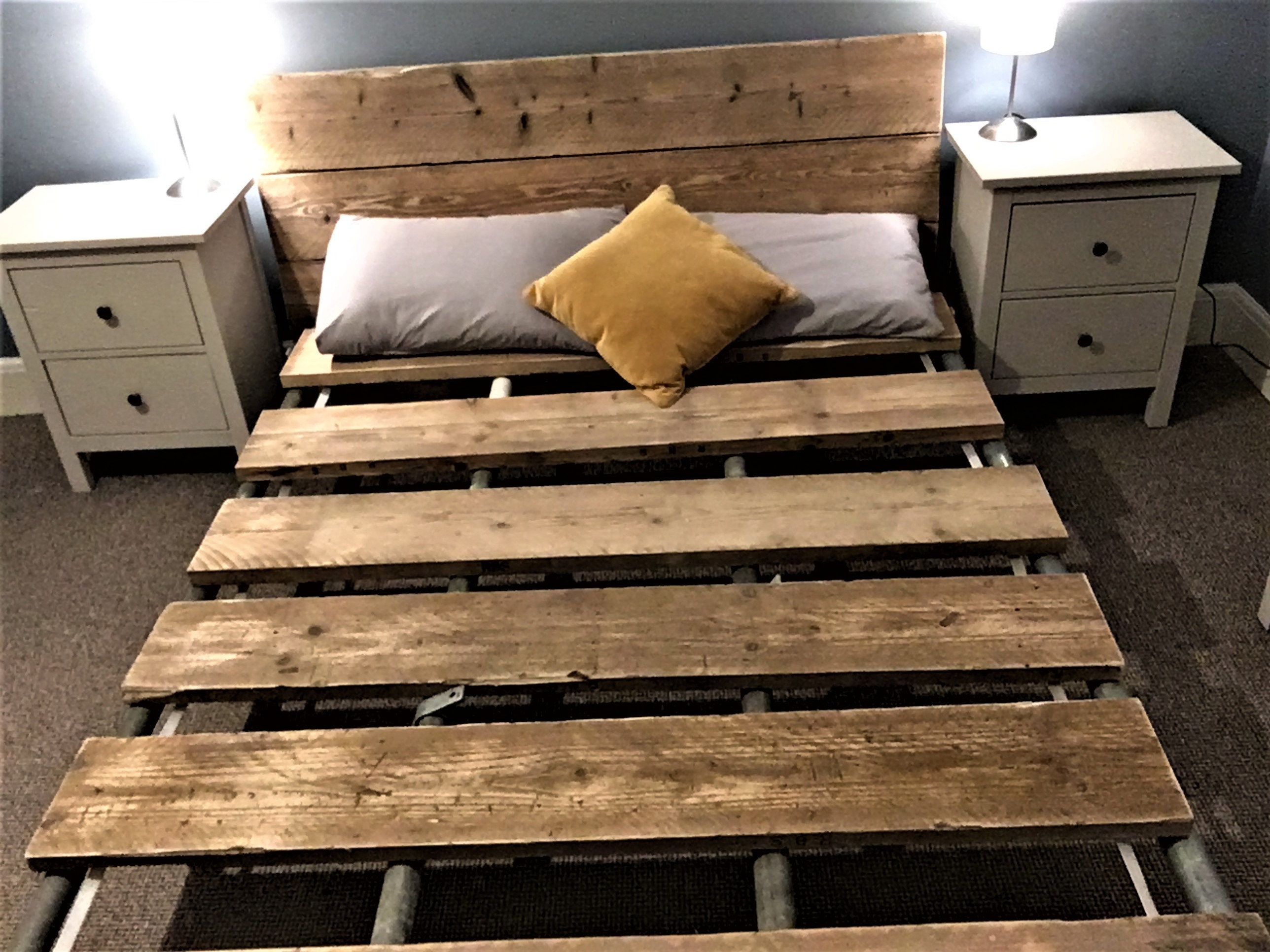 Scaffold Bed Using Recycled Reclaimed Industrial Steel and - Etsy UK