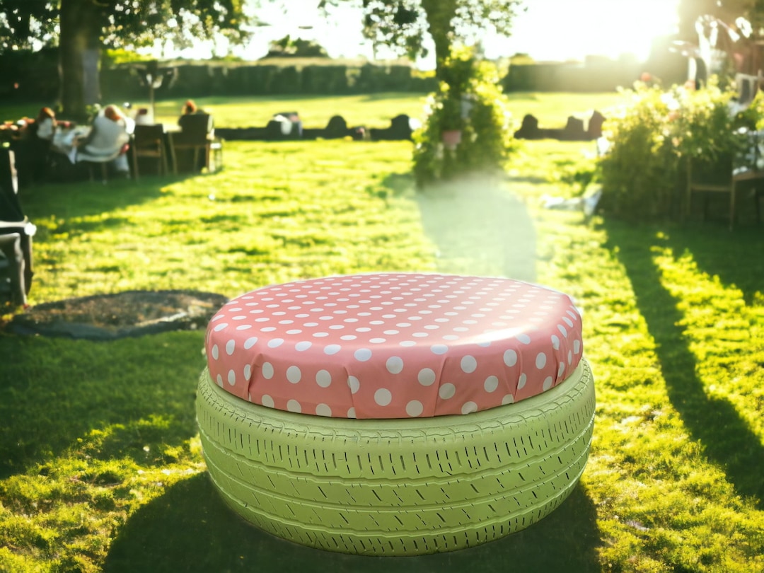Colourful Tyre Seats | Tyre Tables | Reclaimed Garden Furniture | THE ...