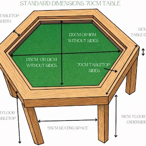 Hexagonal Gaming Table | D&D Pathfinder | Hexagon Table | Reclaimed ...