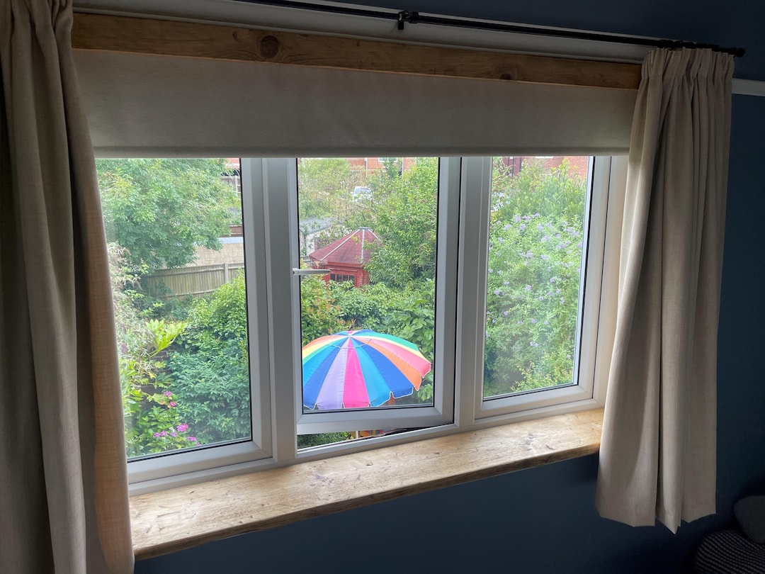 Window Sunlight Blocker | Reclaimed Wood Window Frame | Window Blackout ...