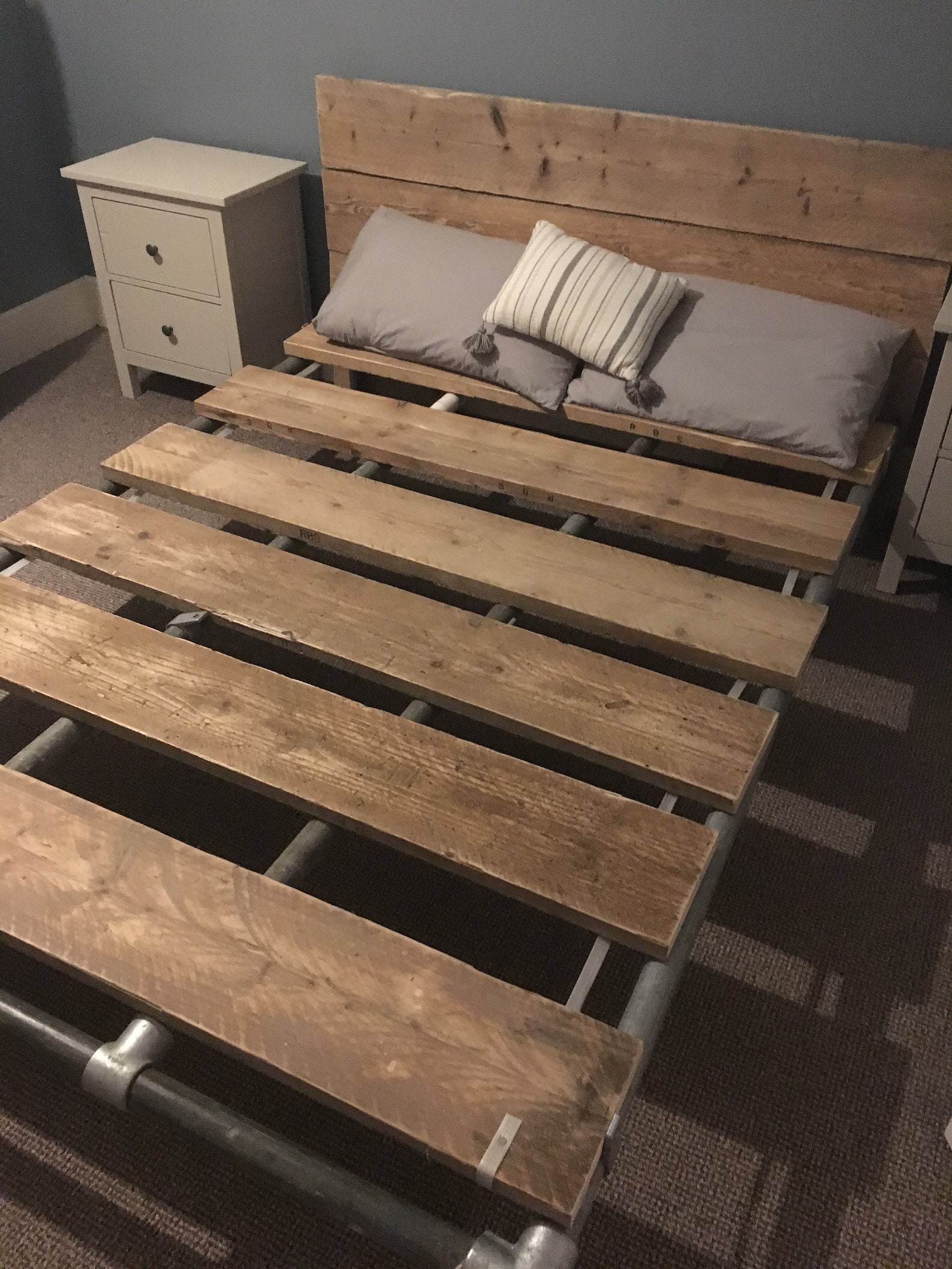 Scaffold Bed Using Recycled Reclaimed Industrial Steel and | Etsy UK