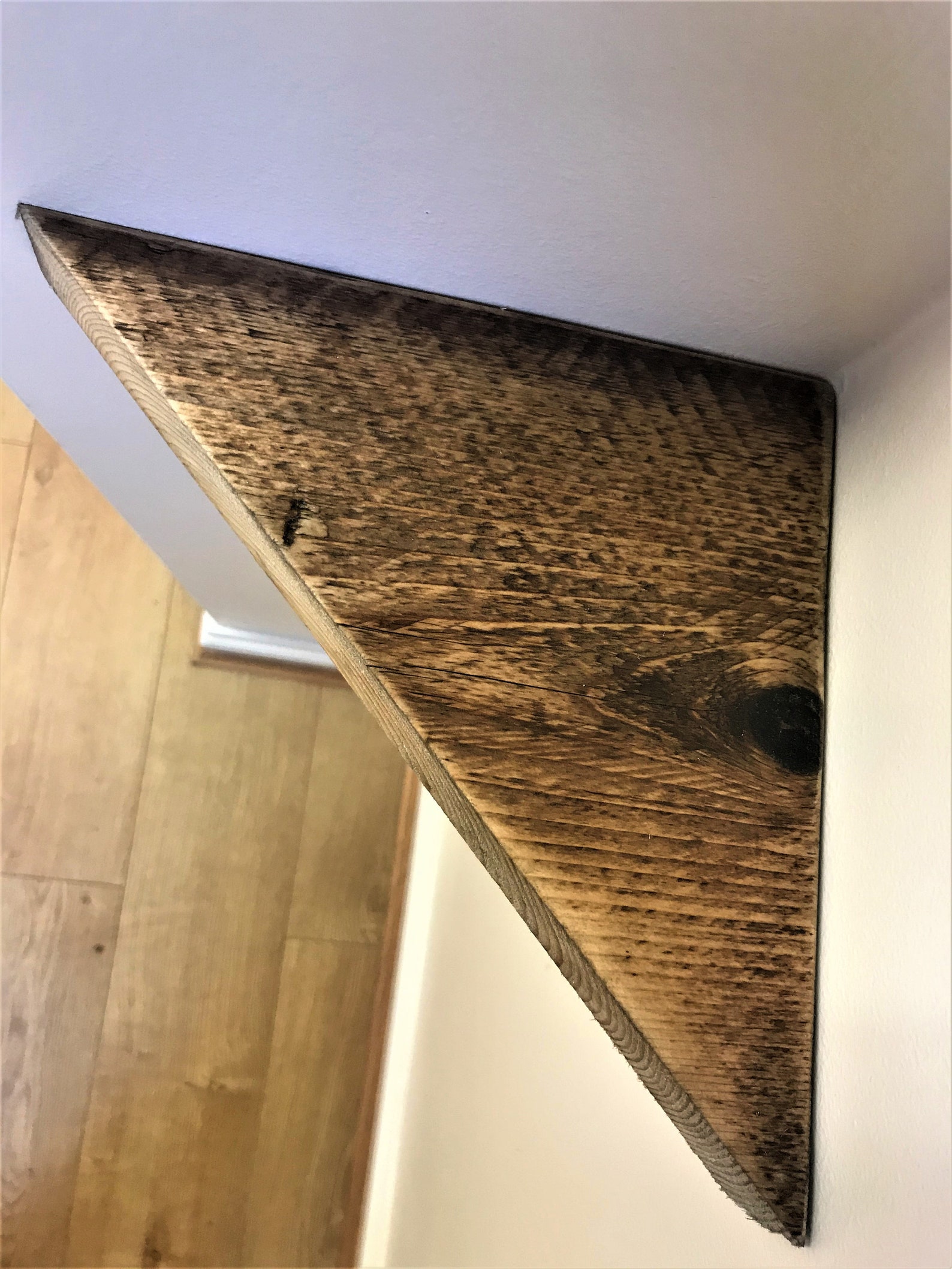 Corner Shelf Made From Reclaimed Scaffold Boards - Plant Shelf - Mini ...
