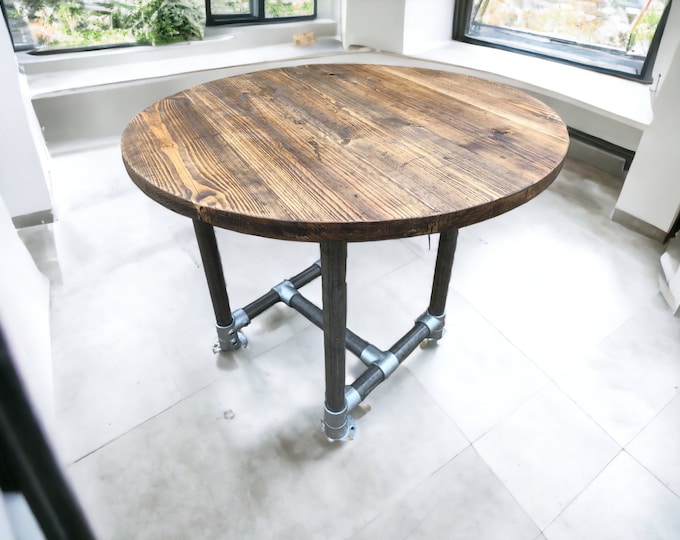 Circular Round Table, Custom Made Reclaimed Scaffold Boards ...