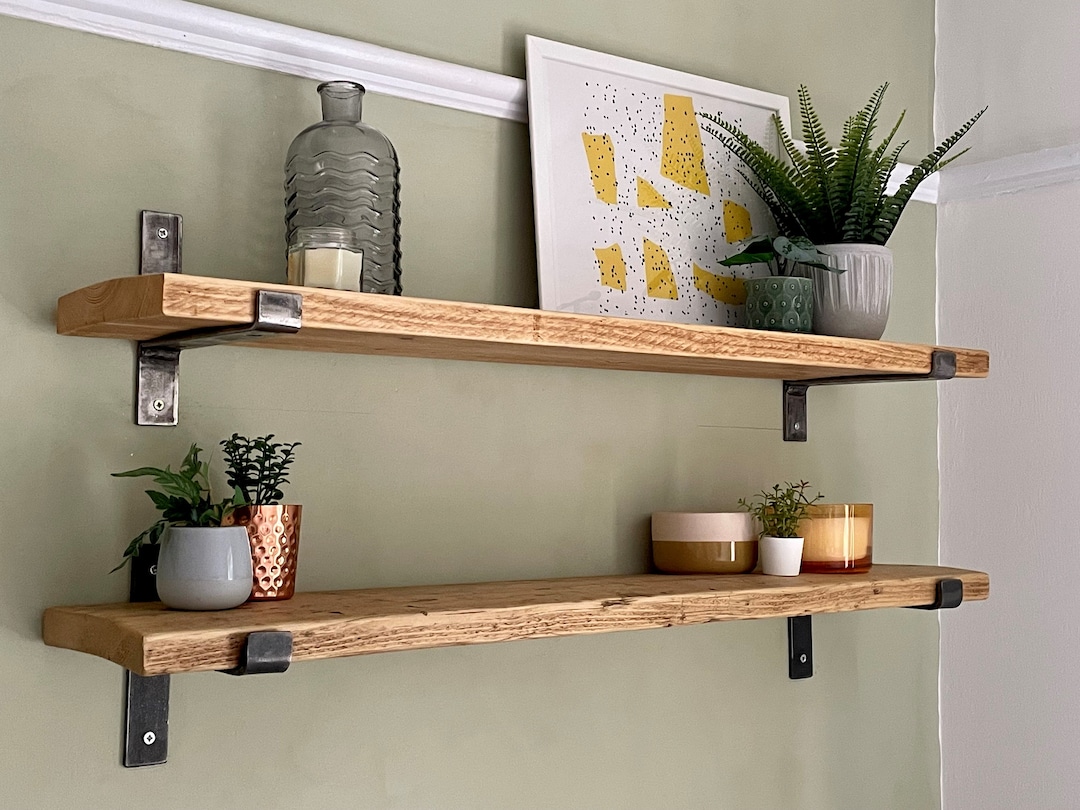 Rustic Scaffold Board Shelving Using Reclaimed Scaffold Boards. These ...