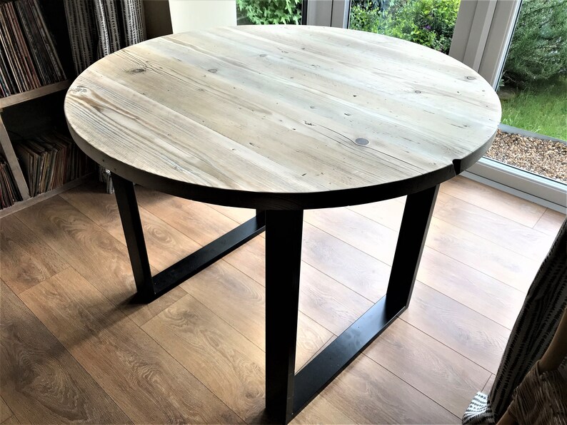 Circular Round Table Custom Made Reclaimed Scaffold Boards - Etsy UK