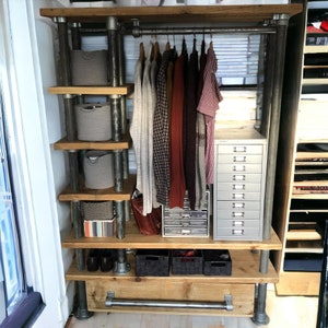 Industrial Open Wardrobe With Drawers | Reclaimed Scaffolding| THE ...