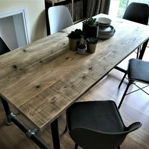 Dining Table, Custom Made Reclaimed Scaffold Boards, Rustic, Industrial ...
