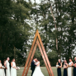 Pair of Handcrafted Wooden Wedding Triangle Altars | Reclaimed Timber ...