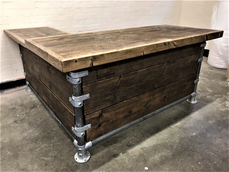 Richmond Corner Desk Office Desk Custom Made Reclaimed - Etsy