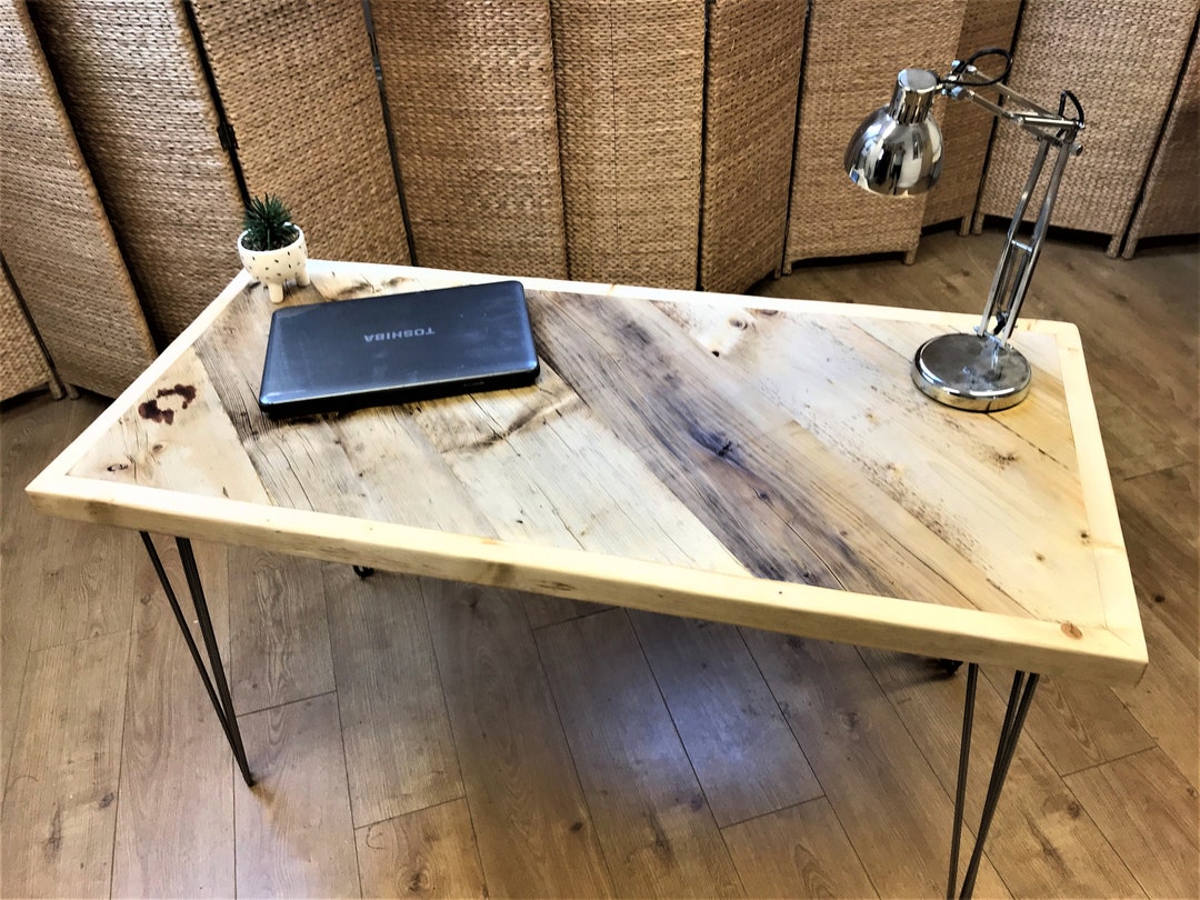 Diagonal Desk Dining Table Reclaimed Scaffold Boards - Etsy