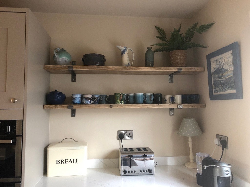 Rustic Scaffold Board Shelving Using Reclaimed Scaffold Boards. These ...