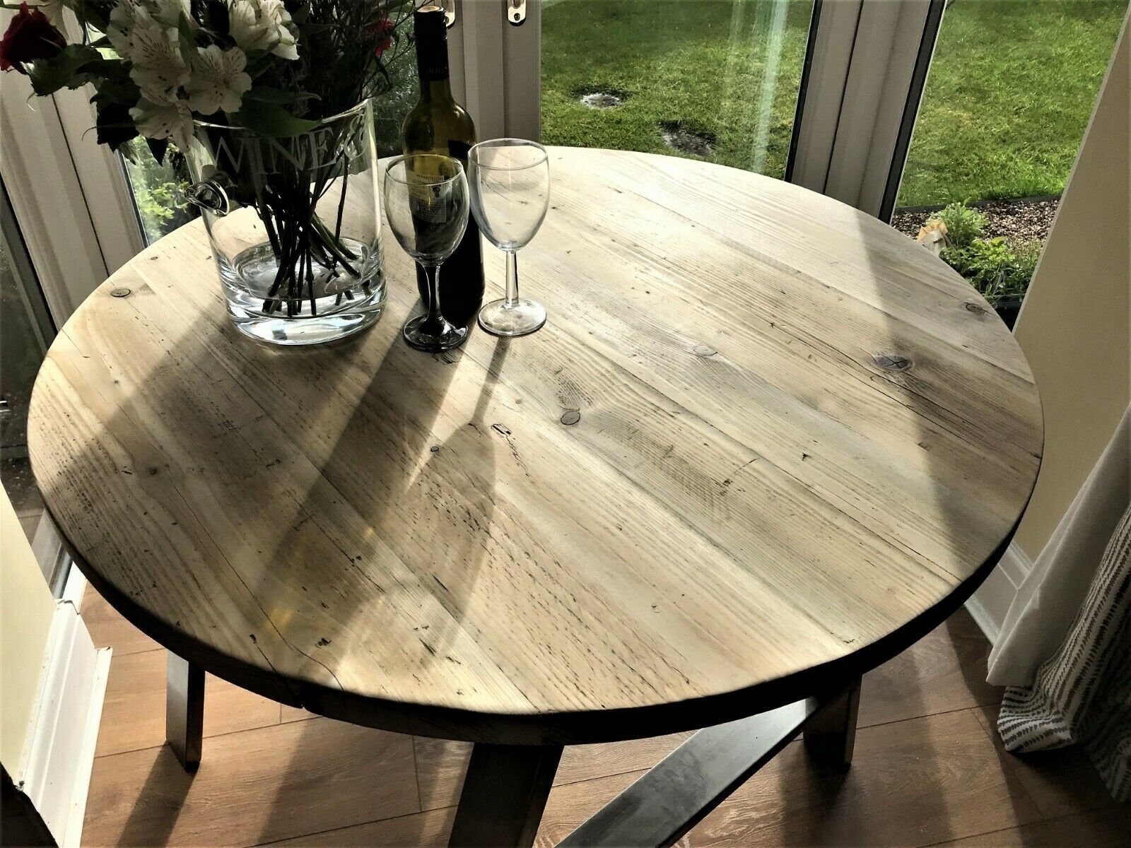 Circular Round Table Custom Made Reclaimed Scaffold Boards - Etsy