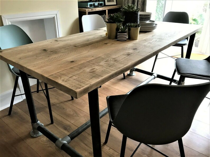 Dining Table Custom Made Reclaimed Scaffold Boards Rustic - Etsy