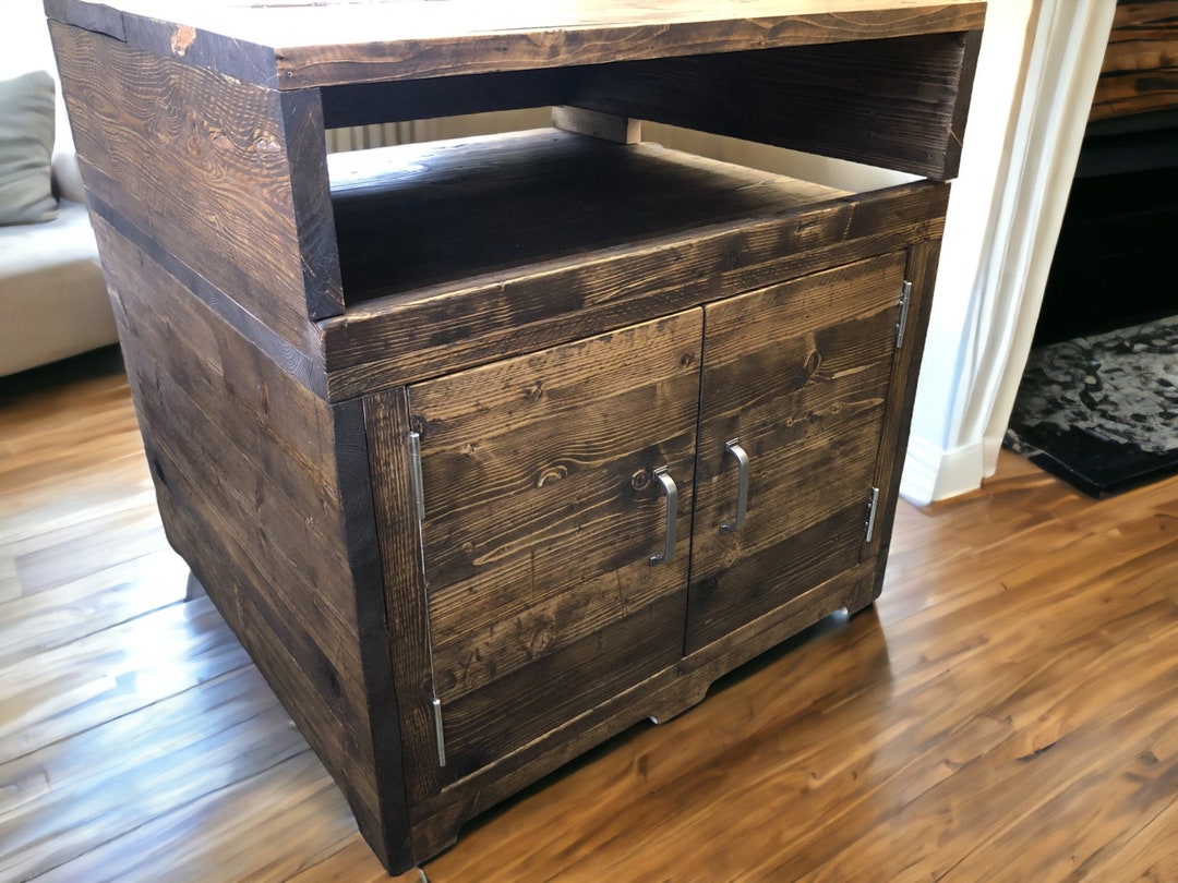 Bespoke Wooden Fish Tank Unit With Fish Tank Hood | Reclaimed Scaffold ...