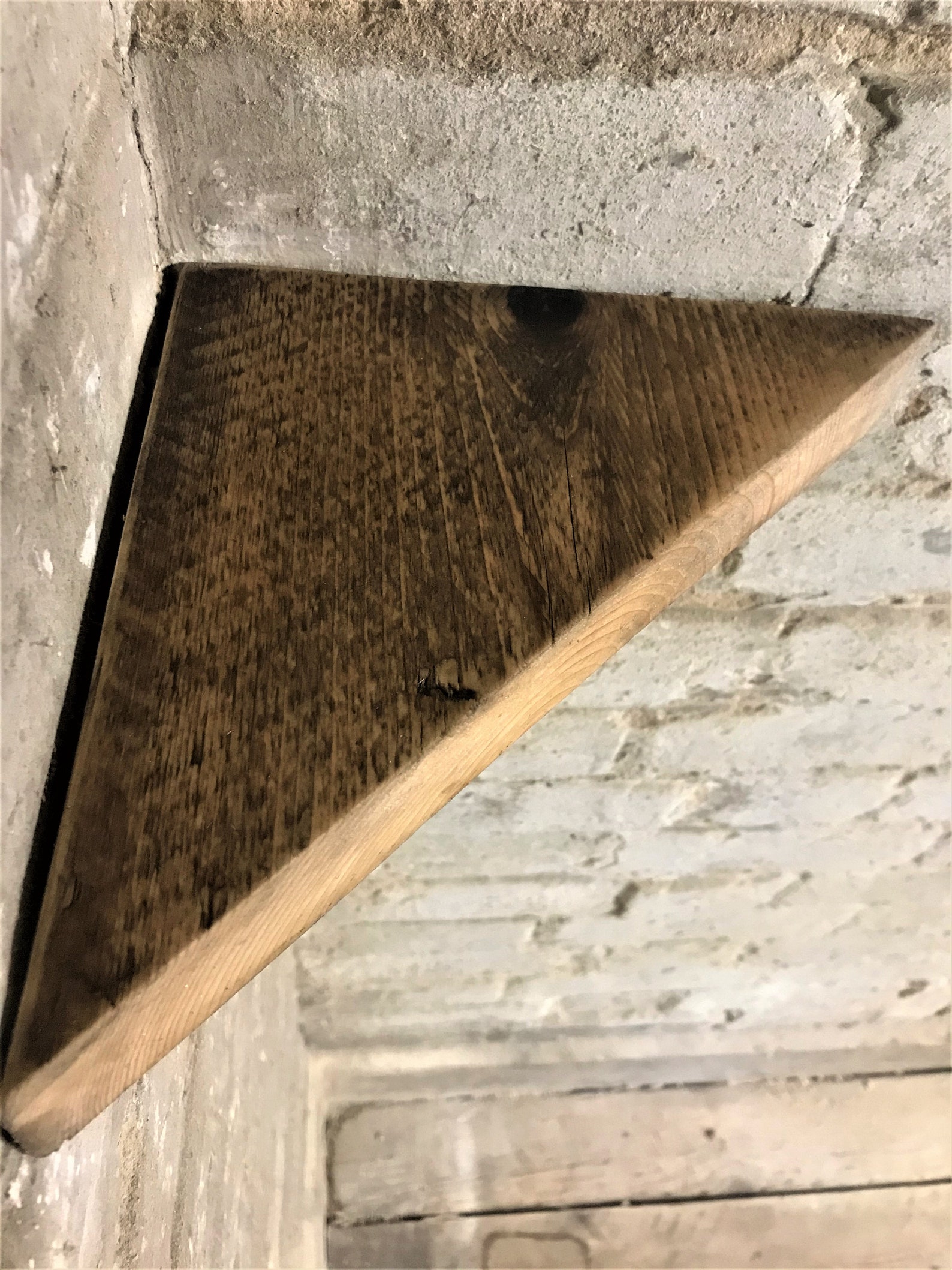Corner Shelf Made From Reclaimed Scaffold Boards - Plant Shelf - Mini ...