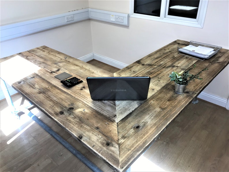 Corner Office Deskthree Board Wide Custom Desk Made From - Etsy UK