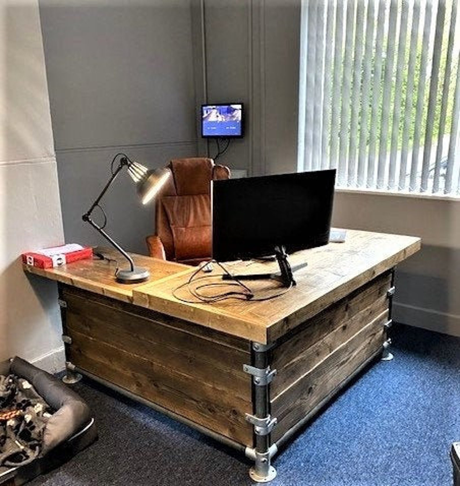 Richmond Corner Desk Office Desk Custom Made Reclaimed - Etsy