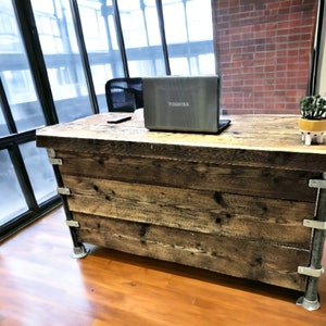 Rustic Desk - Office Desk, Custom Made From Reclaimed Scaffold Boards ...