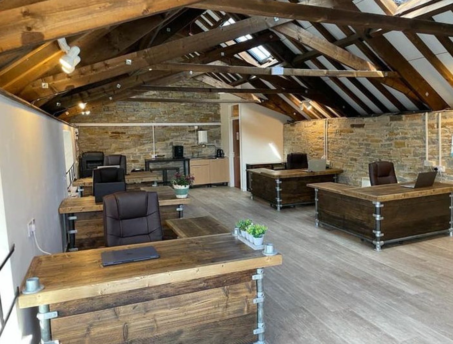 Richmond Corner Desk Office Desk, Custom Made Reclaimed Scaffold Boards ...