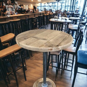 Rustic Poseur Table | Reclaimed Bar Table | Sustainably Sourced Wood ...