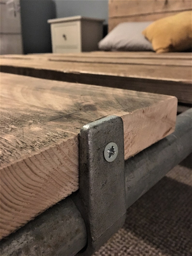 Scaffold Bed Using Recycled Reclaimed Industrial Steel and - Etsy UK