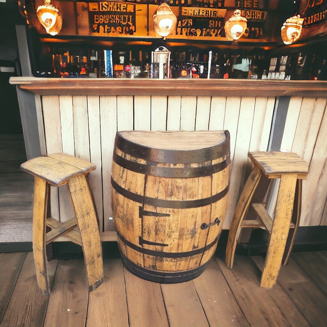 Half Oak Whiskey Barrel Cupboard | Whisky Barrel Cupboard | Half Barrel ...
