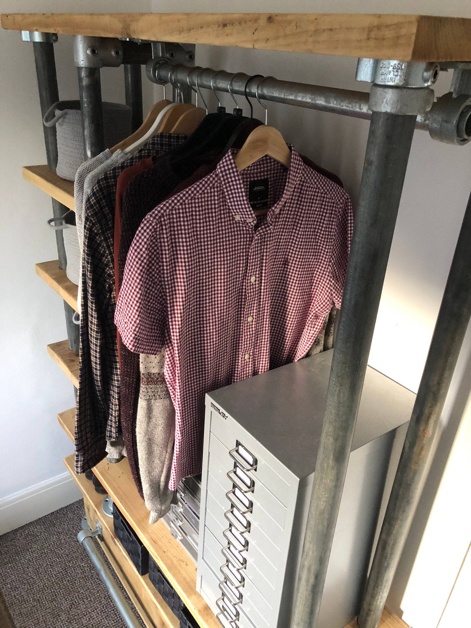 Industrial Open Wardrobe With Drawers | Reclaimed Scaffolding| THE ...