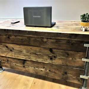 Rustic Desk - Office Desk, Custom Made From Reclaimed Scaffold Boards ...