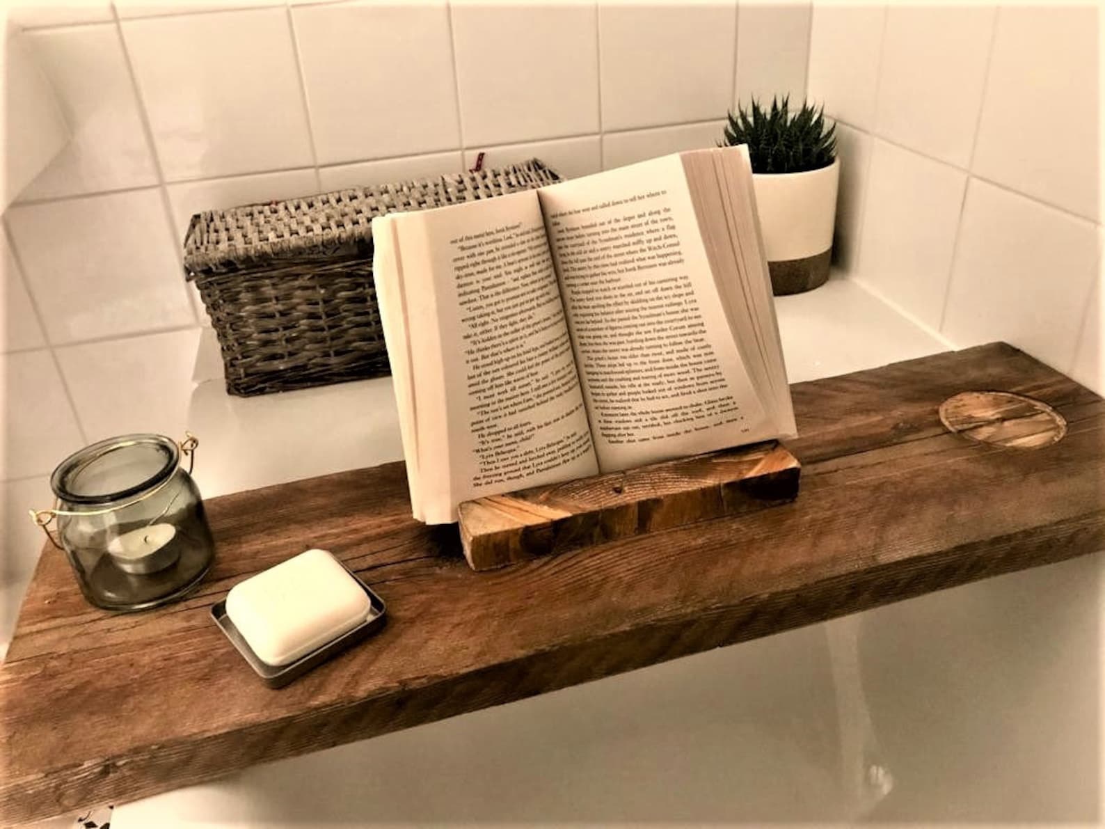 Wooden Scaffold Board Bath Tray - Bath Caddy/bath Shelf/bath Board/wine ...
