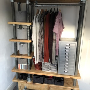 Industrial Open Wardrobe With Drawers | Reclaimed Scaffolding| THE ...