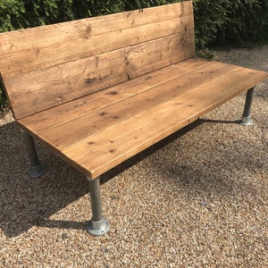 Outdoor Garden Bench Sofa Scaffold Board Reclaimed | THE SHEMMETT - Etsy