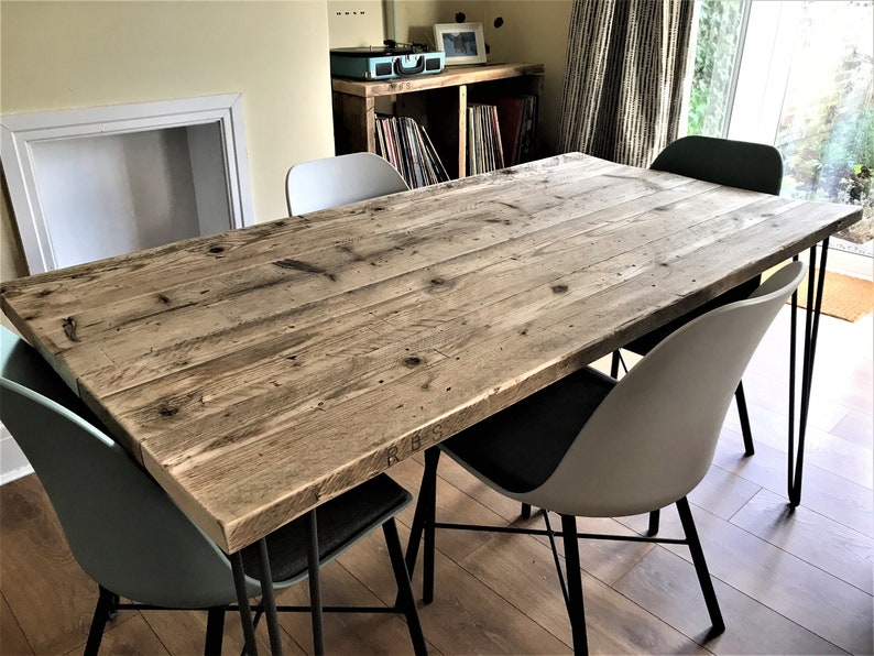 Dining Table Custom Made From Reclaimed Scaffold Boards For | Etsy