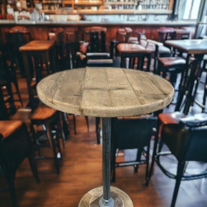Rustic Poseur Table | Reclaimed Bar Table | Sustainably Sourced Wood ...