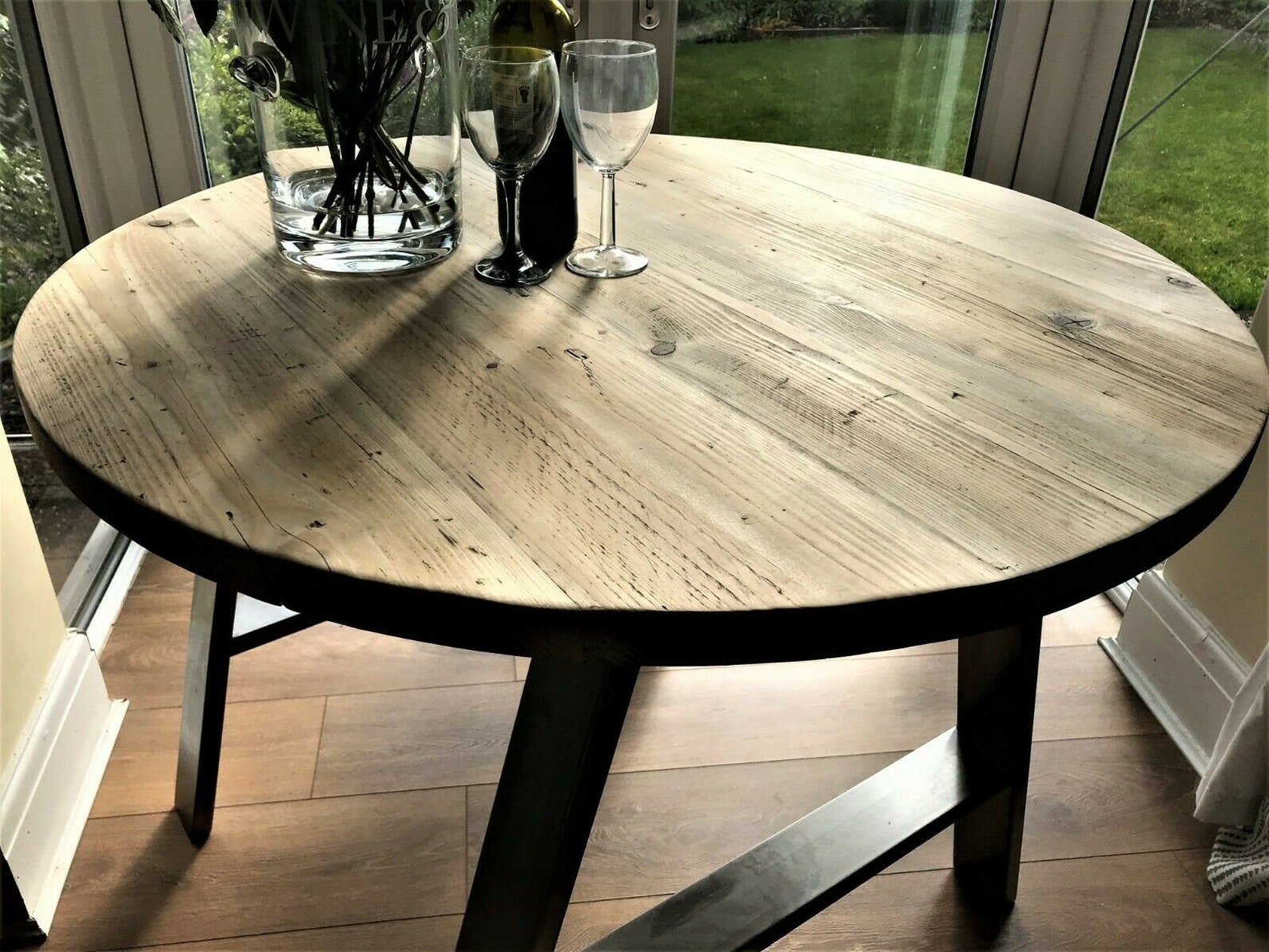 Circular Round Table Custom Made Reclaimed Scaffold Boards - Etsy