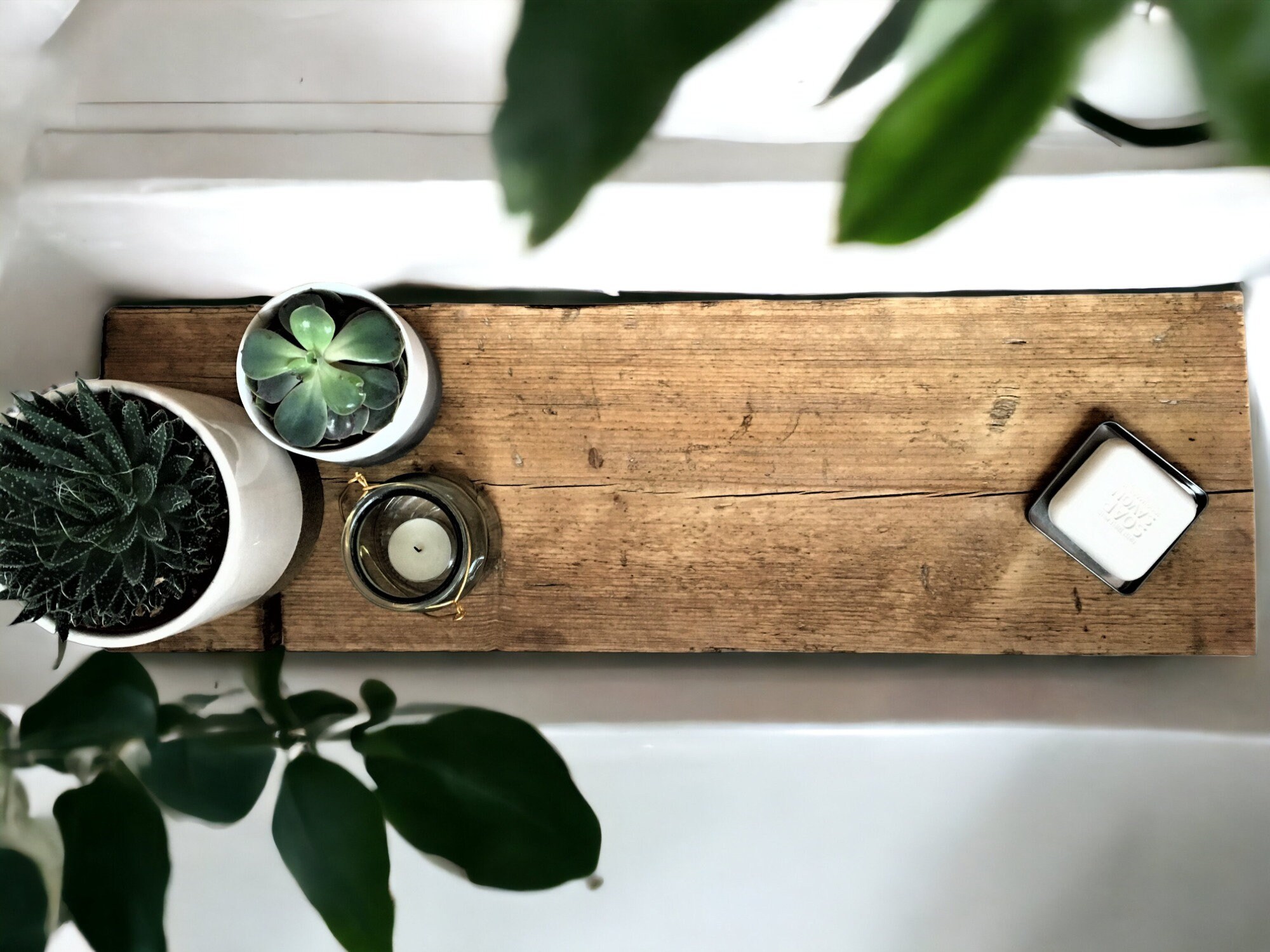 Wooden Scaffold Board Bath Tray - Bath Caddy/bath Shelf/bath Board/wine ...