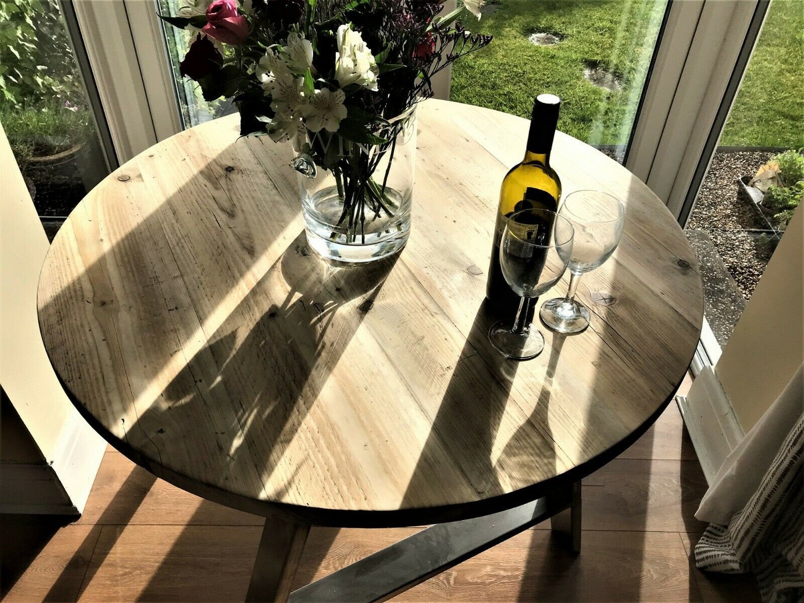 Circular Round Table Custom Made Reclaimed Scaffold Boards - Etsy