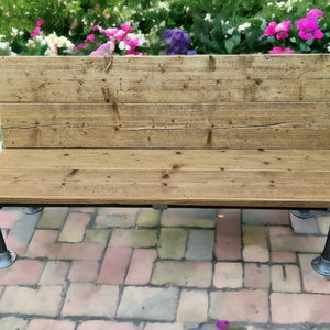 Outdoor Garden Bench Sofa Scaffold Board Reclaimed | THE SHEMMETT - Etsy