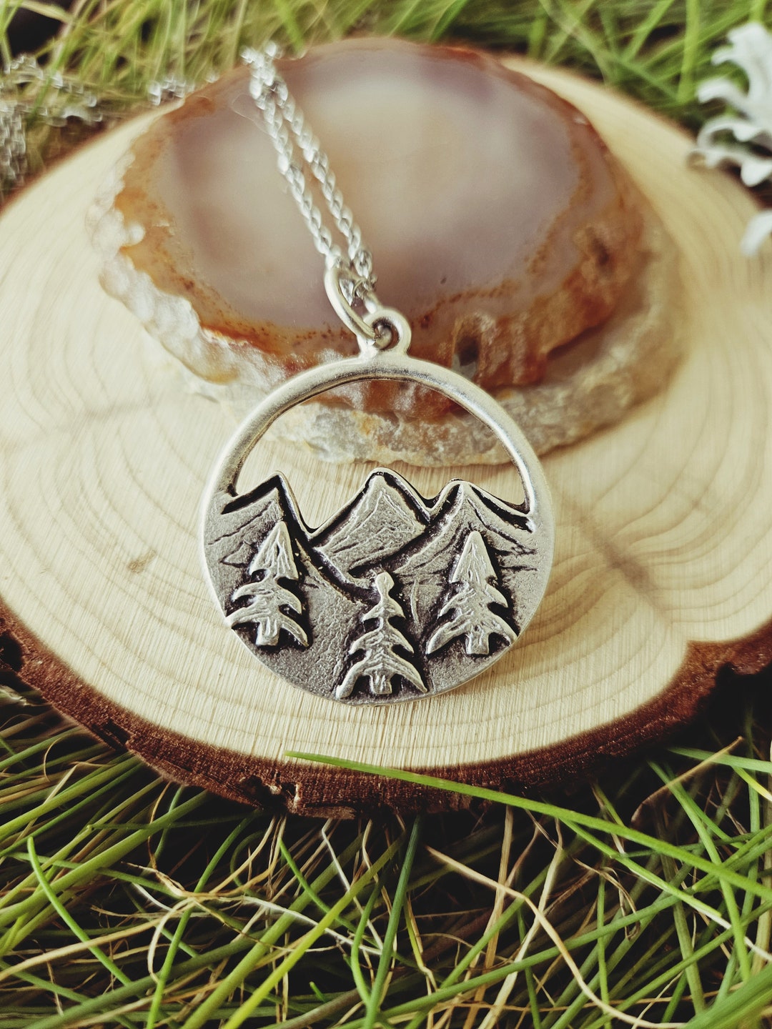 Mountain Necklace, Forest Necklace, Woodland Necklace, Mountain Jewelry ...