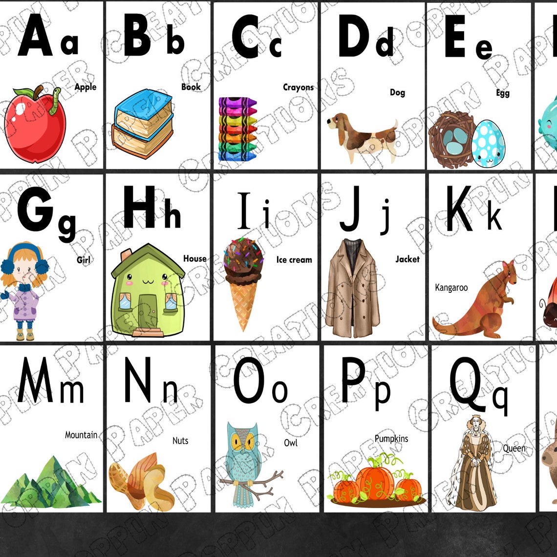 Homeschool Pre-k Kindergarten Printable Flash Cards Easy Print - Etsy