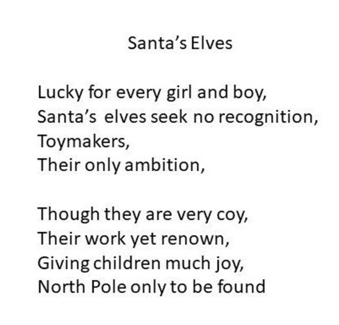 Santa's Elves, Original Poetry, Set of 15 Cards, Envelopes Included ...