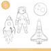 Space Exploration Clip Art Set. Astronaut Illustration. Outer Space ...